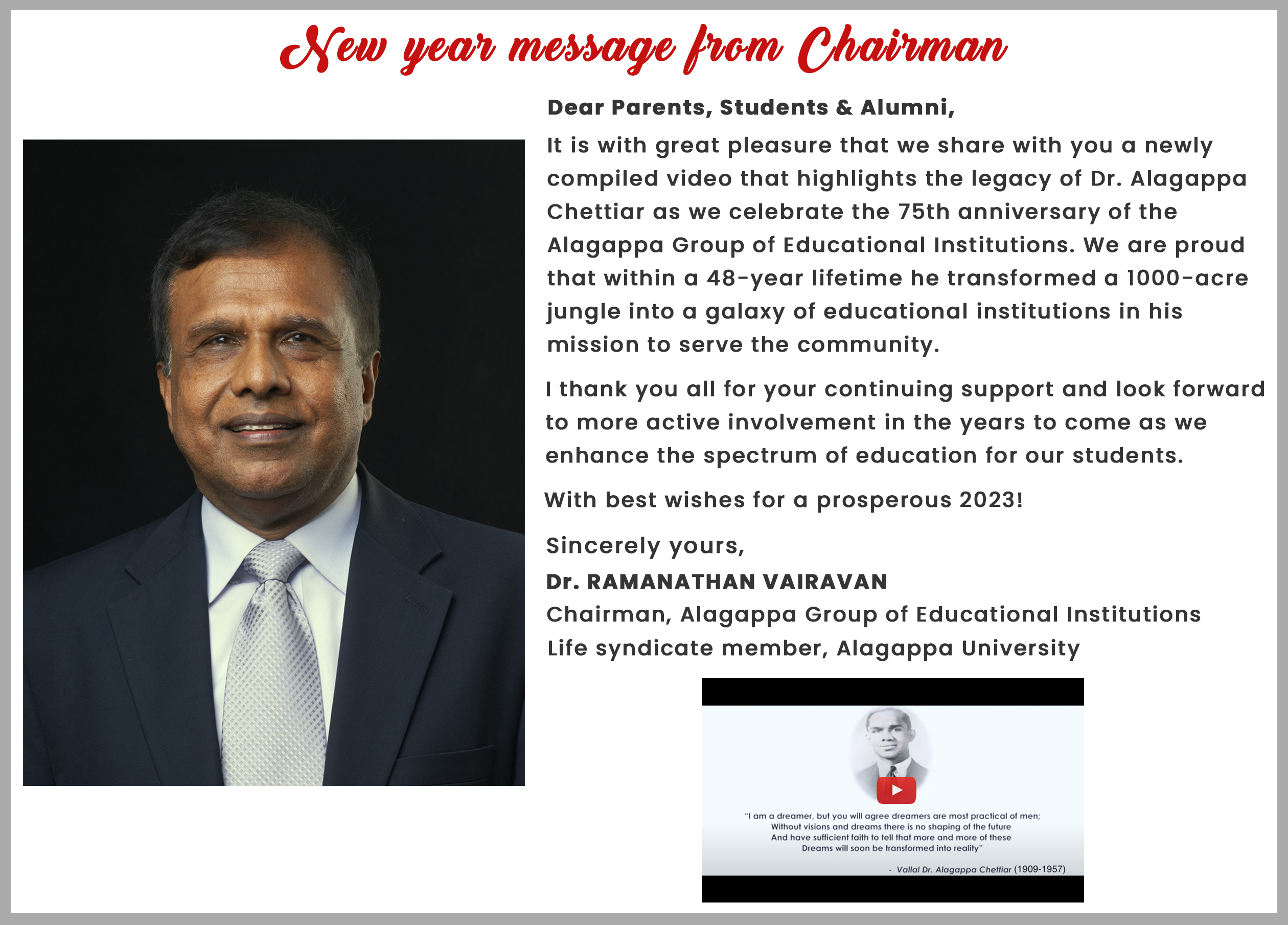 Alagappa Group of educational institutions